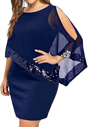 Hotkey Vestidos de Mujer Talla Grande Rosa cóctel Fiesta Noche Mini ...