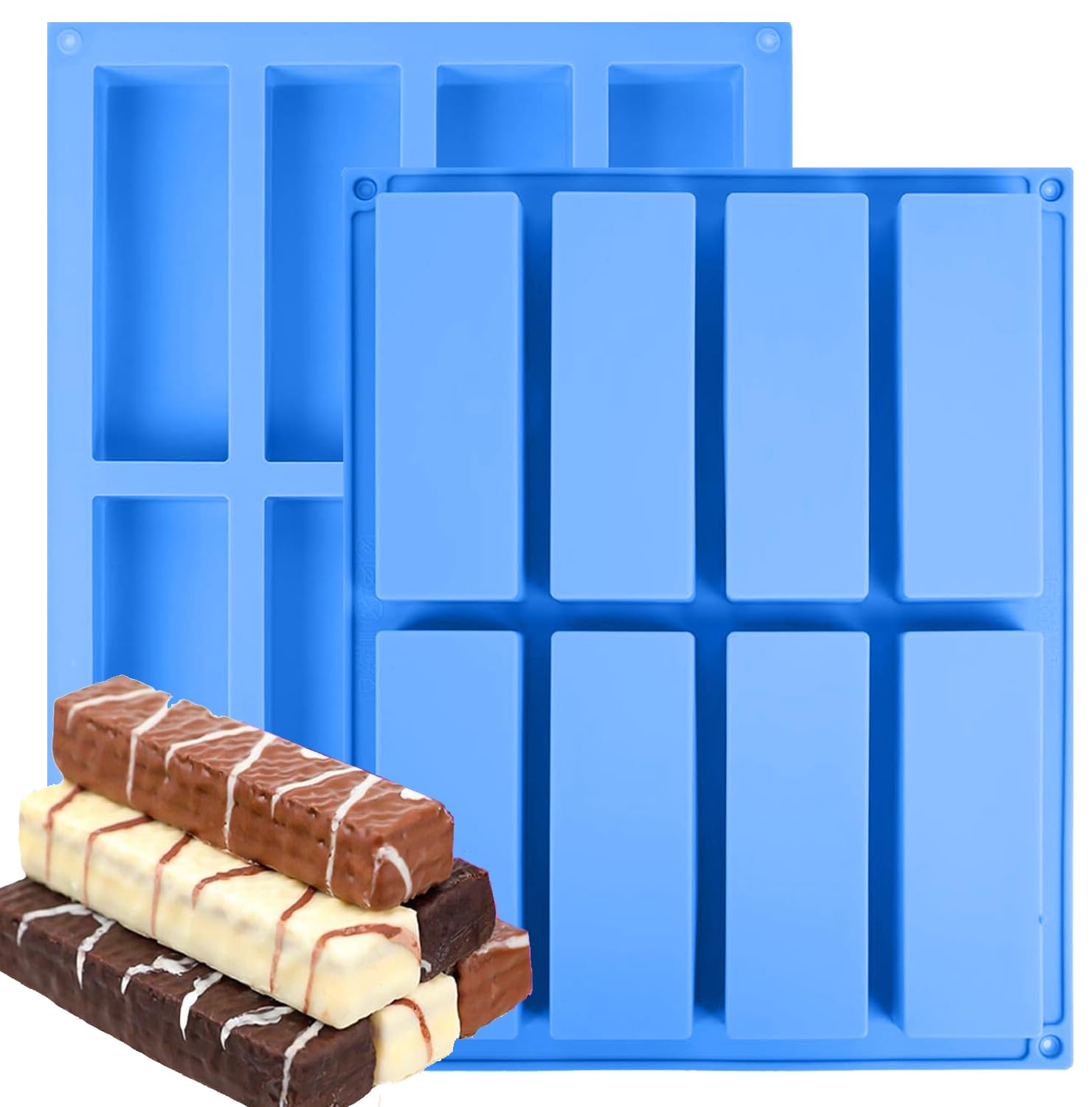 Amazon.com: Chocolate Bar Mold,Granola Bar Mold Silicone Mold,Pistachio ...