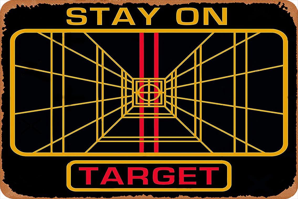 Amazon.com: Stay On Target Poster 8X12 Inch Retro Vintage Metal Sign ...
