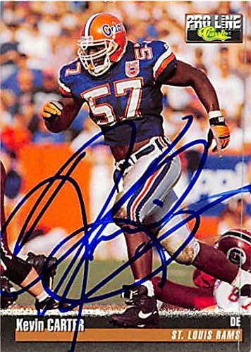 Kevin Carter autographed Football Card (St. Louis Rams) 1995 Pro Line ...