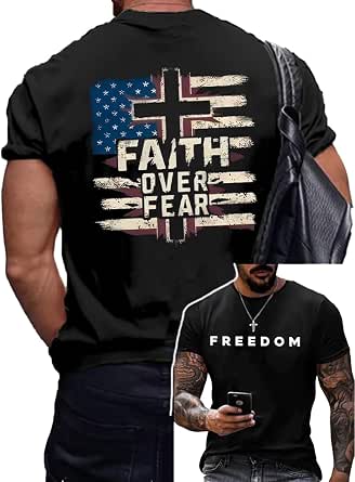 Charlie Kirk Faith Over Fear Shirt Freedom American Flag Tshirt ...