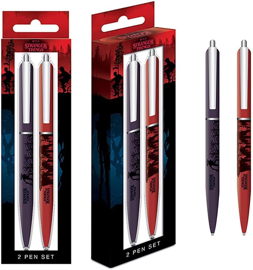 Stranger Things Set of 2 Ballpoint Pens, Pens for School and Home, Pens ...