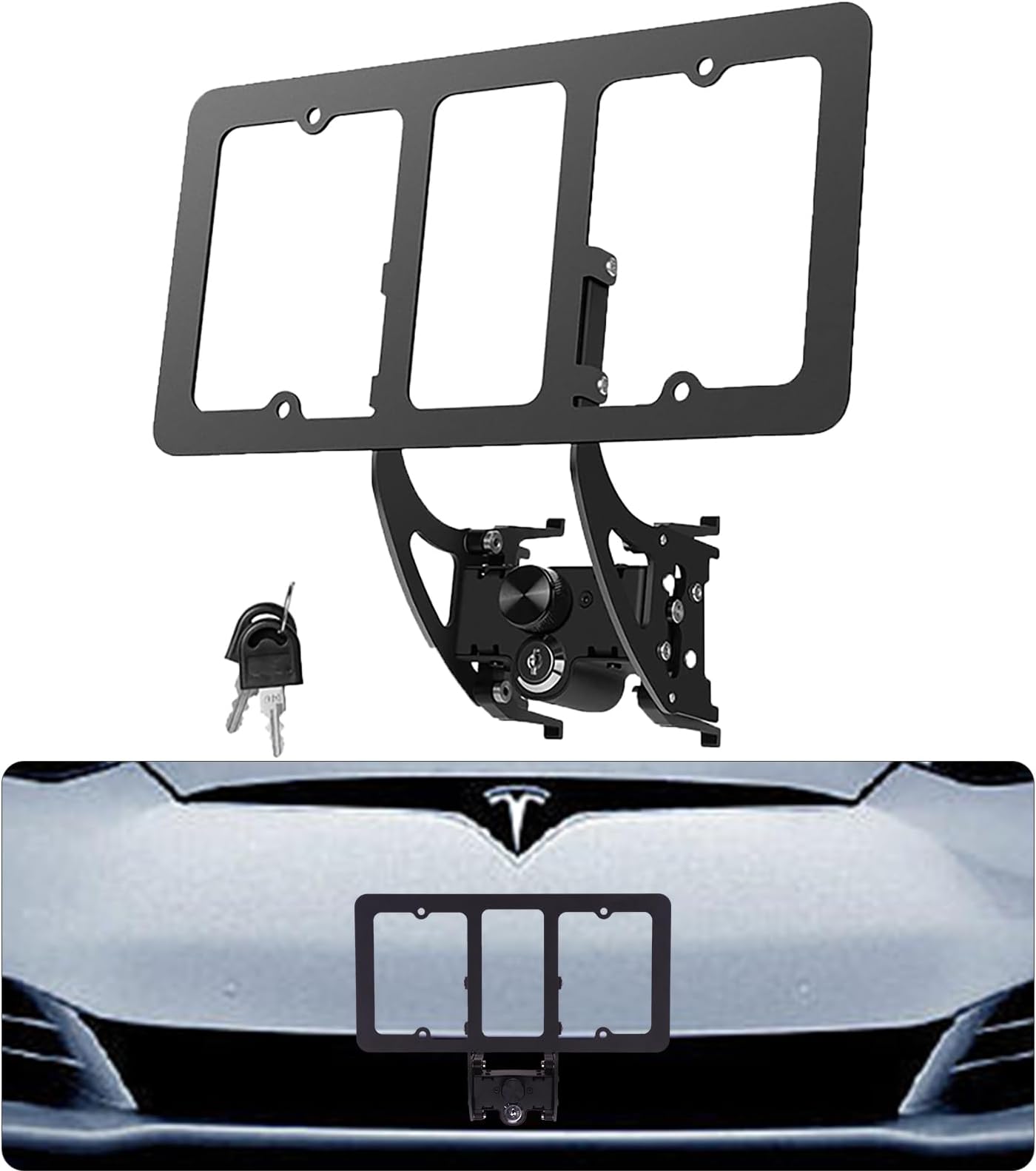 Amazon.com: No Drill Front License Plate Holder Compatible with Tesla ...