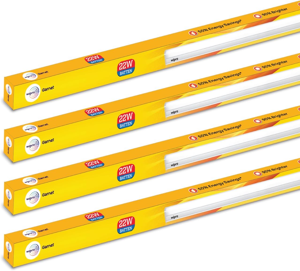 Wipro Garnet 22W LED Batten for Living Room & Bedroom | Bright & Energy ...
