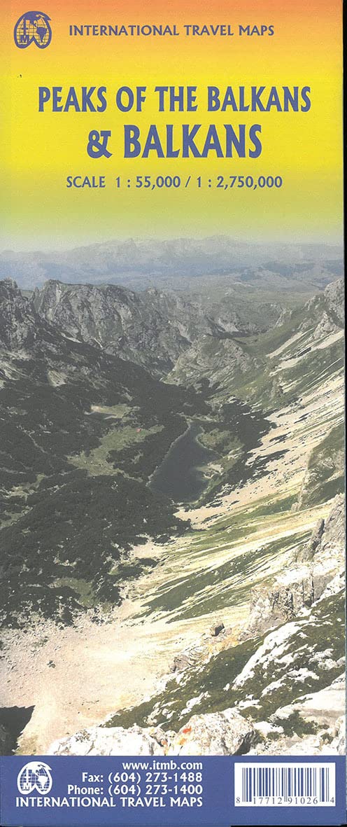 Balkans And Peaks Of The Balkans Itm Travel Reference Map | Desertcart ...