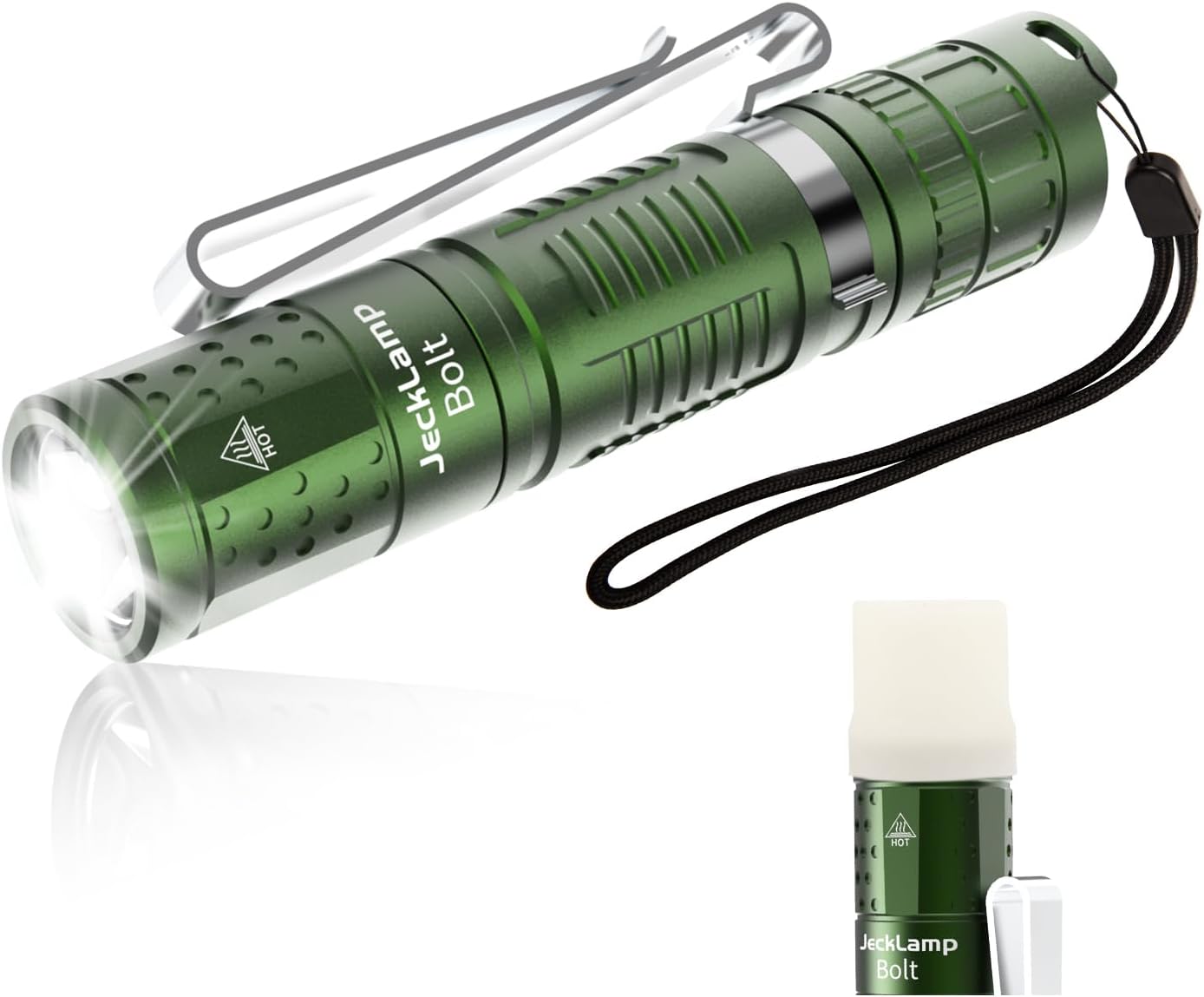 JECKLAMP Rechargeable Mini Flashlight with Magnetic Tail, 800 High ...