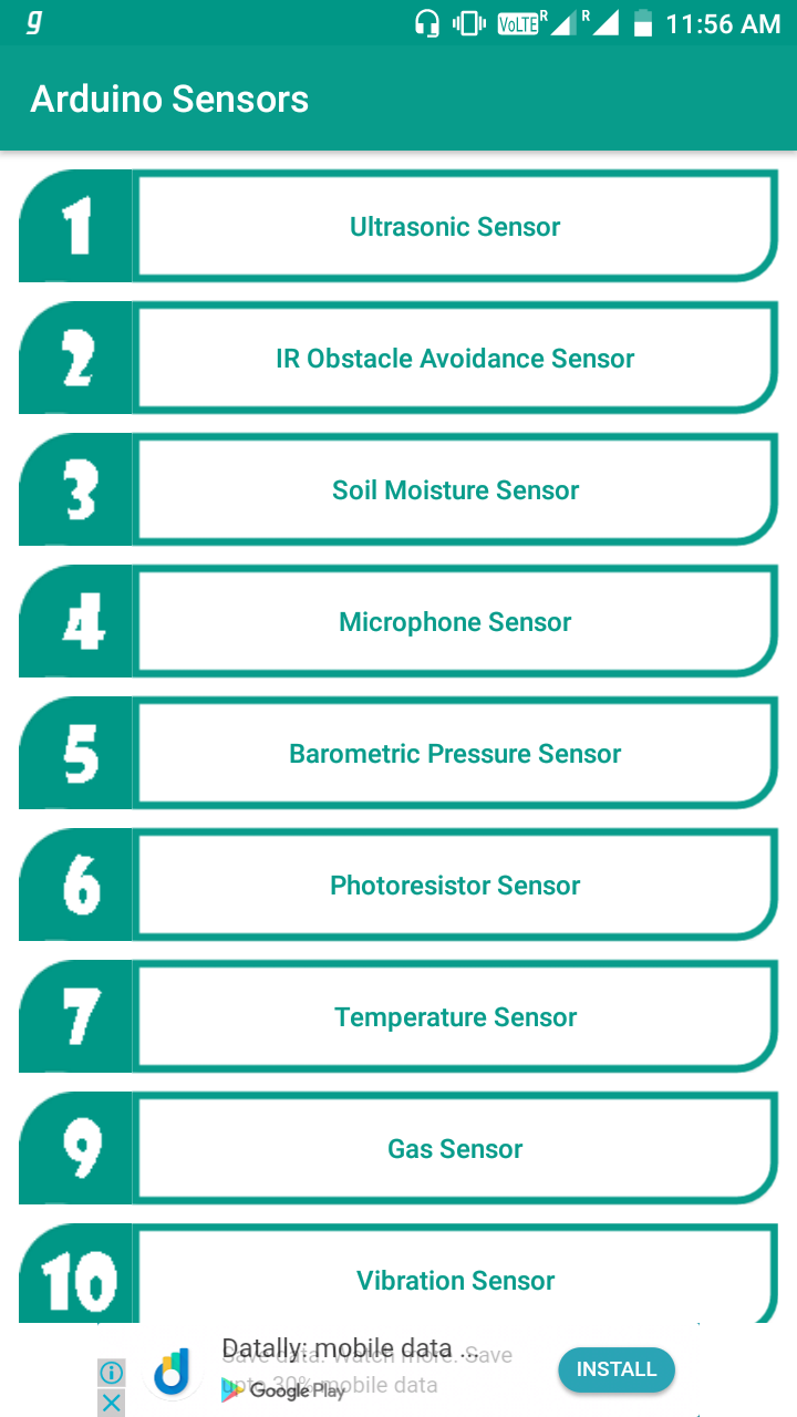 Arduino Sensors Tutorialsappstore For Android