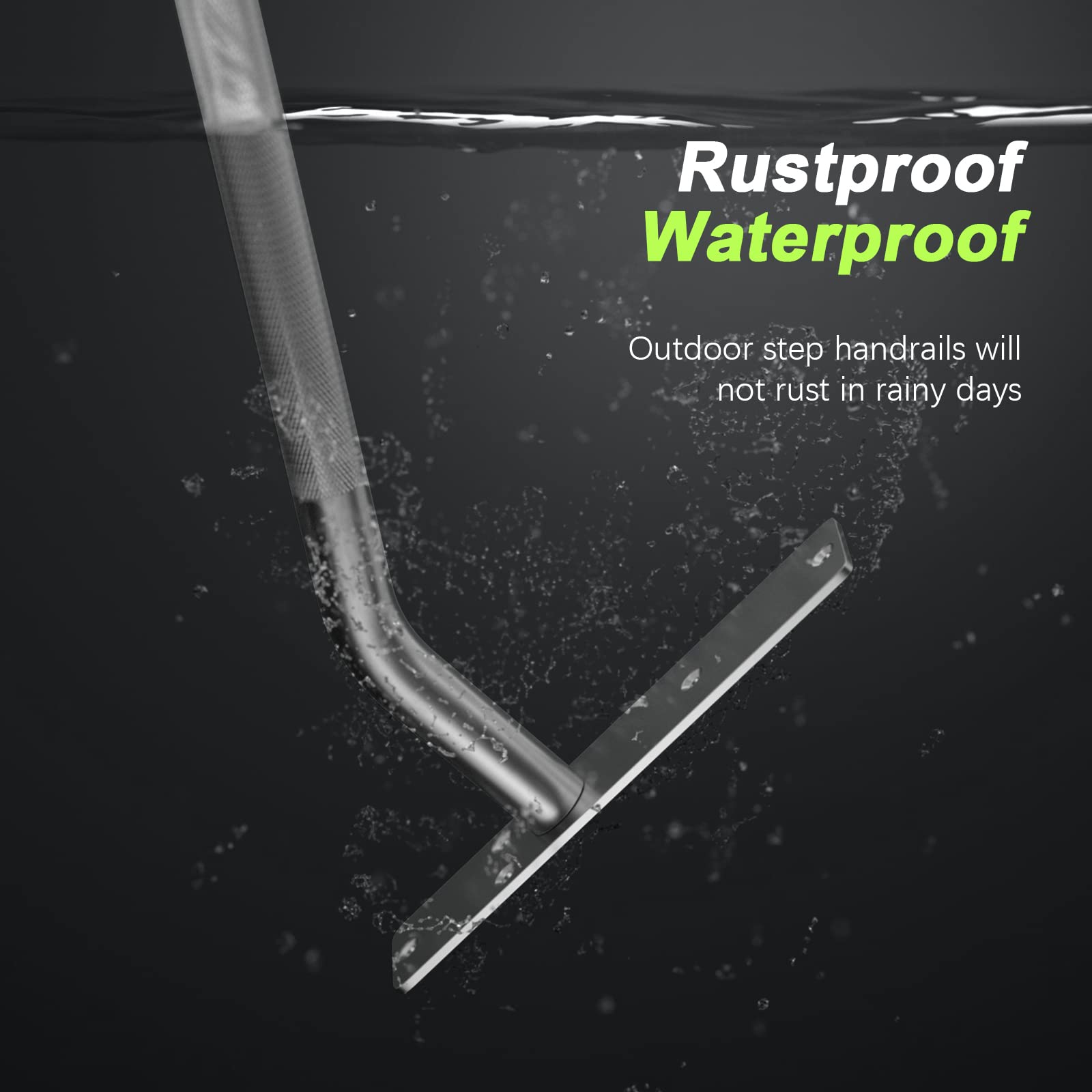 Snapklik.com : Brushed Nickel Stair Handrail 16 Inch -1.25" Diameter ...