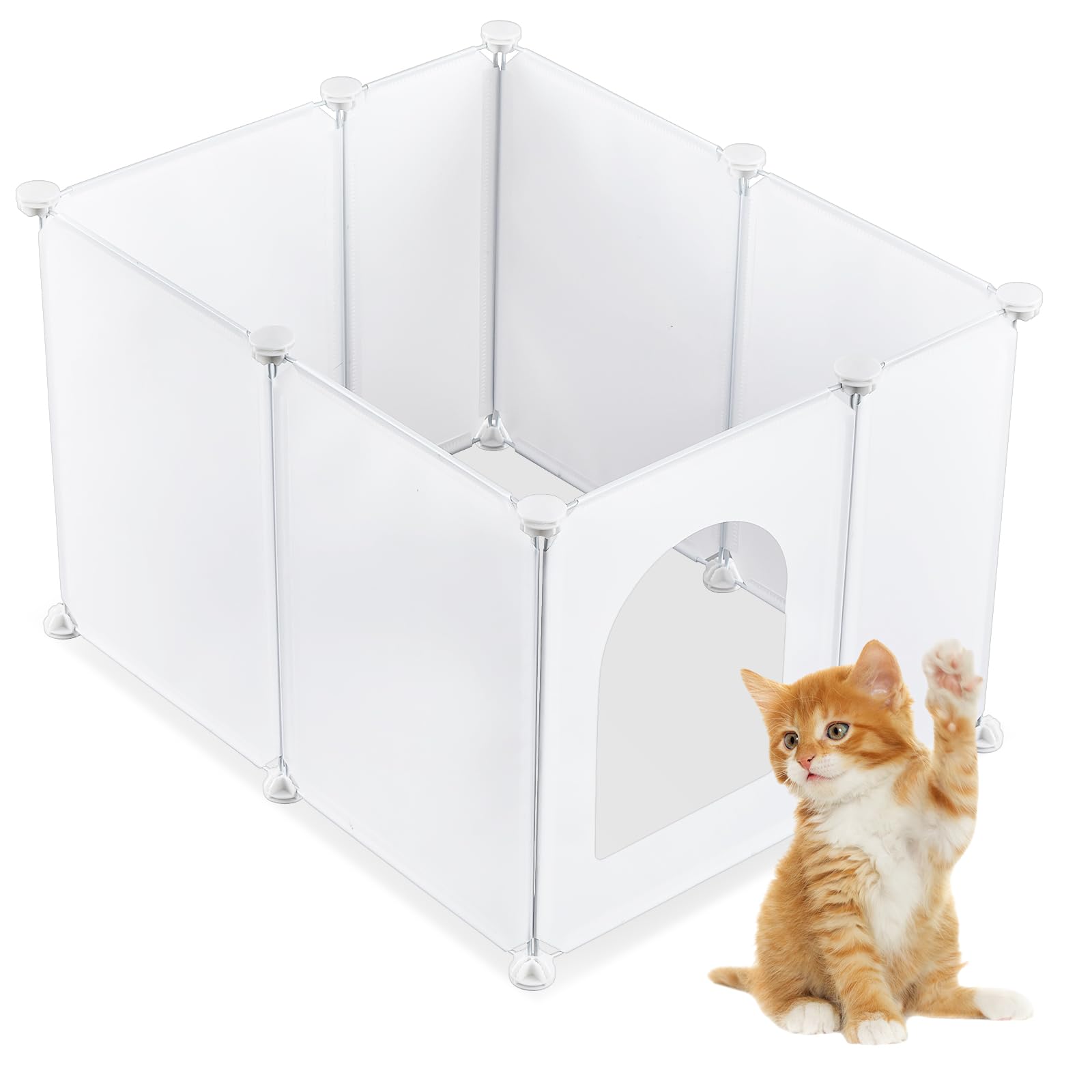 Snapklik.com : Marsui Large Cat Litter Box Enclosure Splash Guard DIY ...