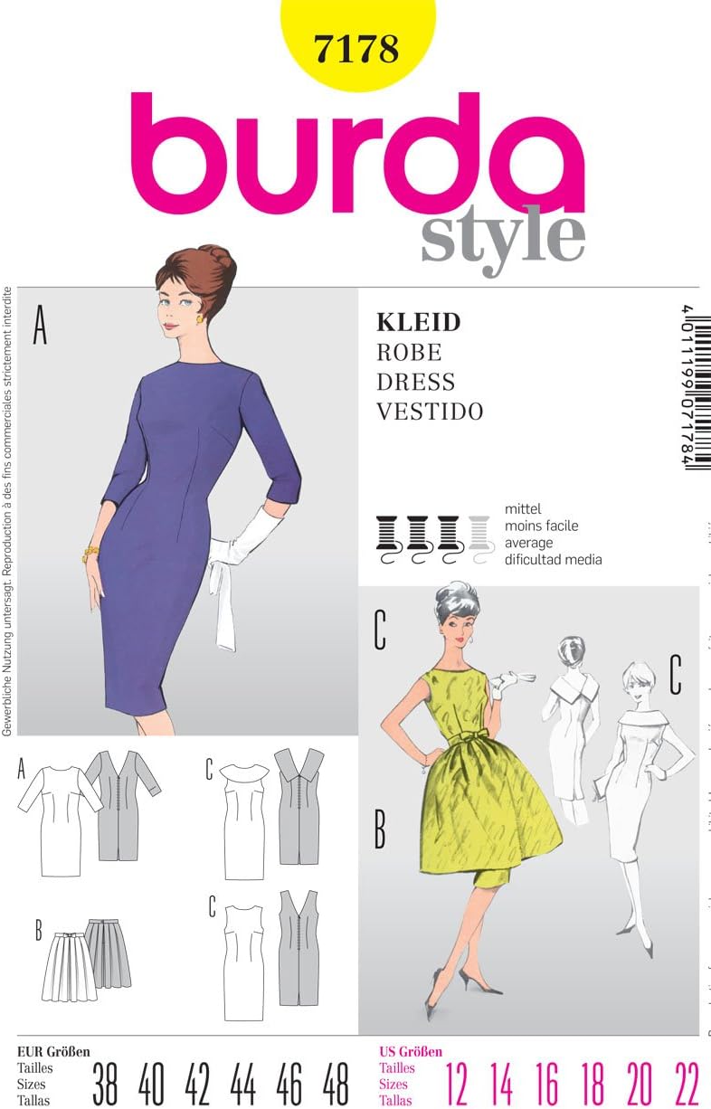Amazon.com: Burda Style 7178 : Arts, Crafts & Sewing