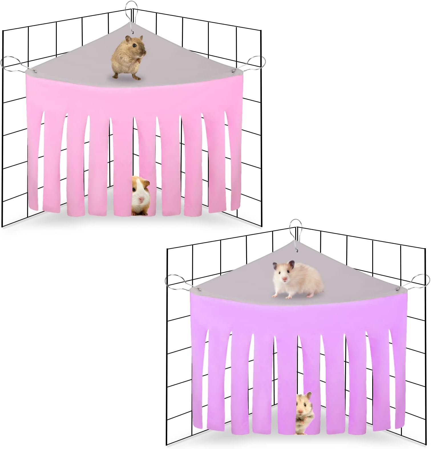 AKlamater 2 Packs Guinea Pig Hideout Corner Hideaway Hammock Corner ...