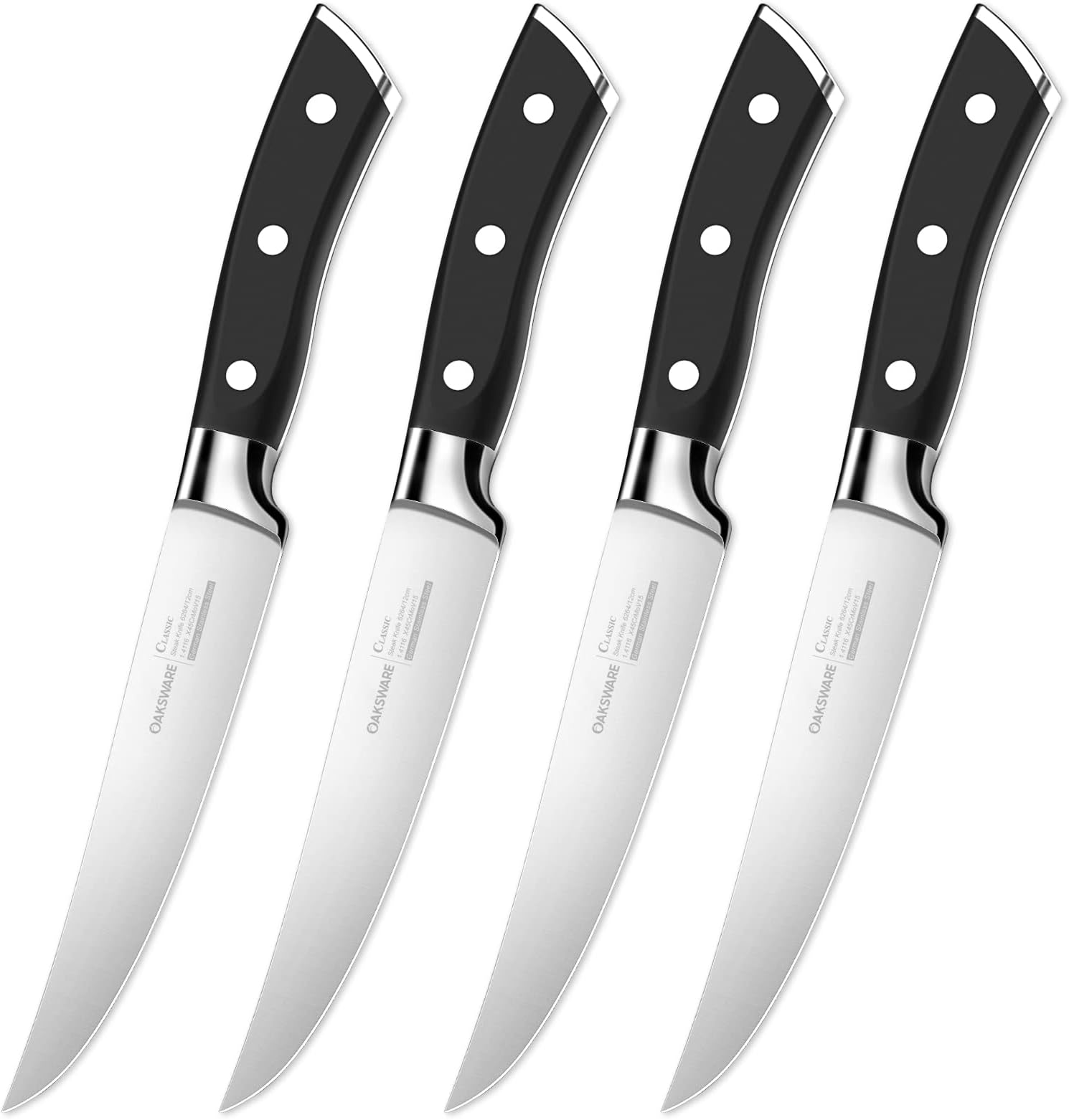 Amazon.com: SUNALND Steak Knives Set of 8,Micro Serrated Edge Full Tang ...