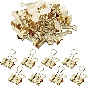 Amazon.com : 100 Pcs 15mm Small Binder Clips Mini Paper Clamps Metal ...
