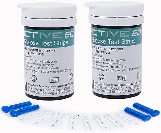 Amazon.com: EXACTIVE EQ Diabetes Test Strips Blood Glucose Test Strips ...