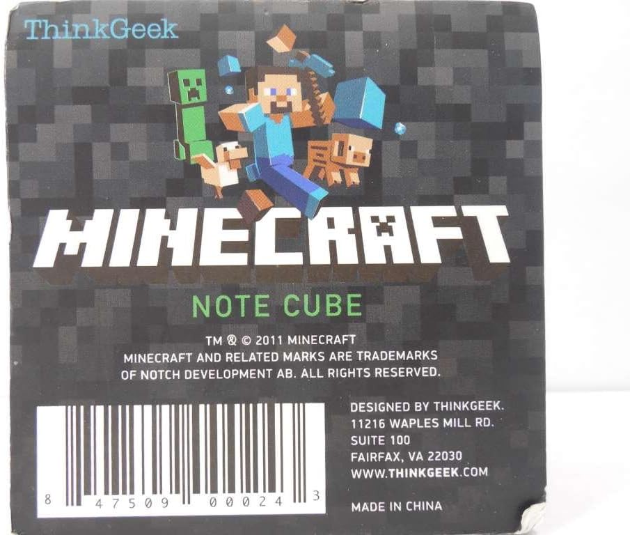 Amazon.com: ThinkGeek, Inc. Minecraft Note Cube : Toys & Games