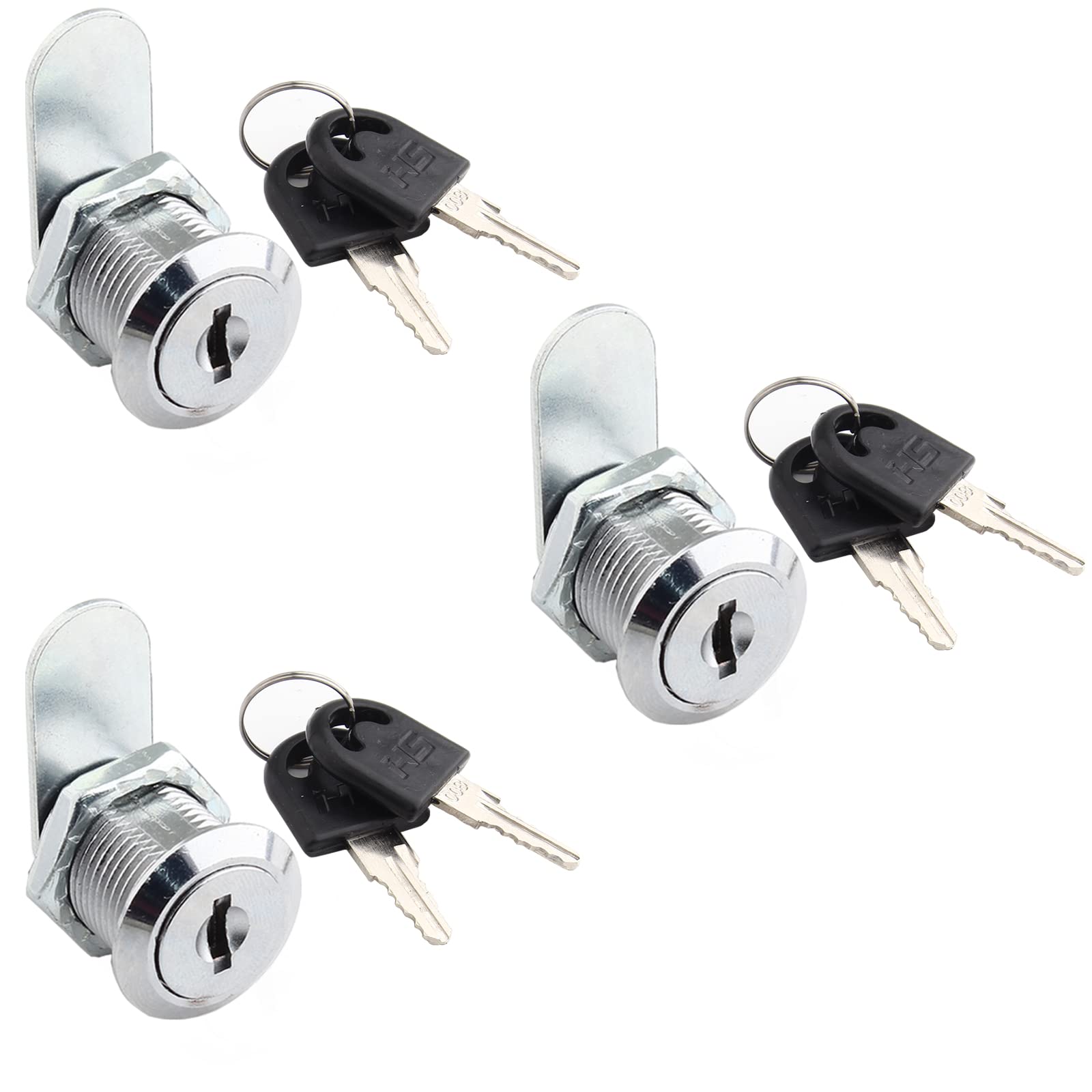Moicstiy 3 Pack Cabinet Cam Lock, 3/4 Inch Cabinet Locks with Keys ...