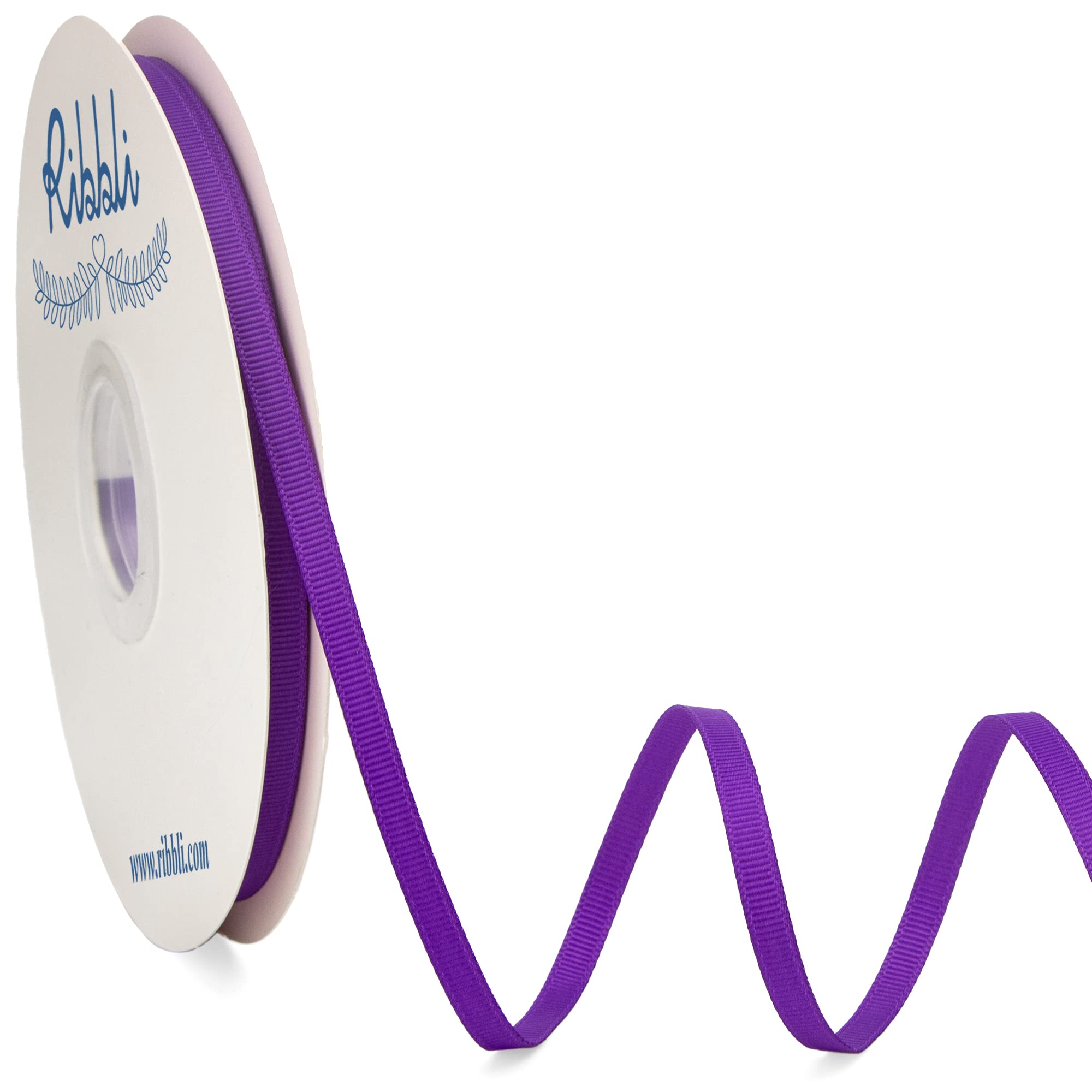 Amazon.com: Ribbli Purple Grosgrain Ribbon, 1/4 inches x Continuous 50 ...