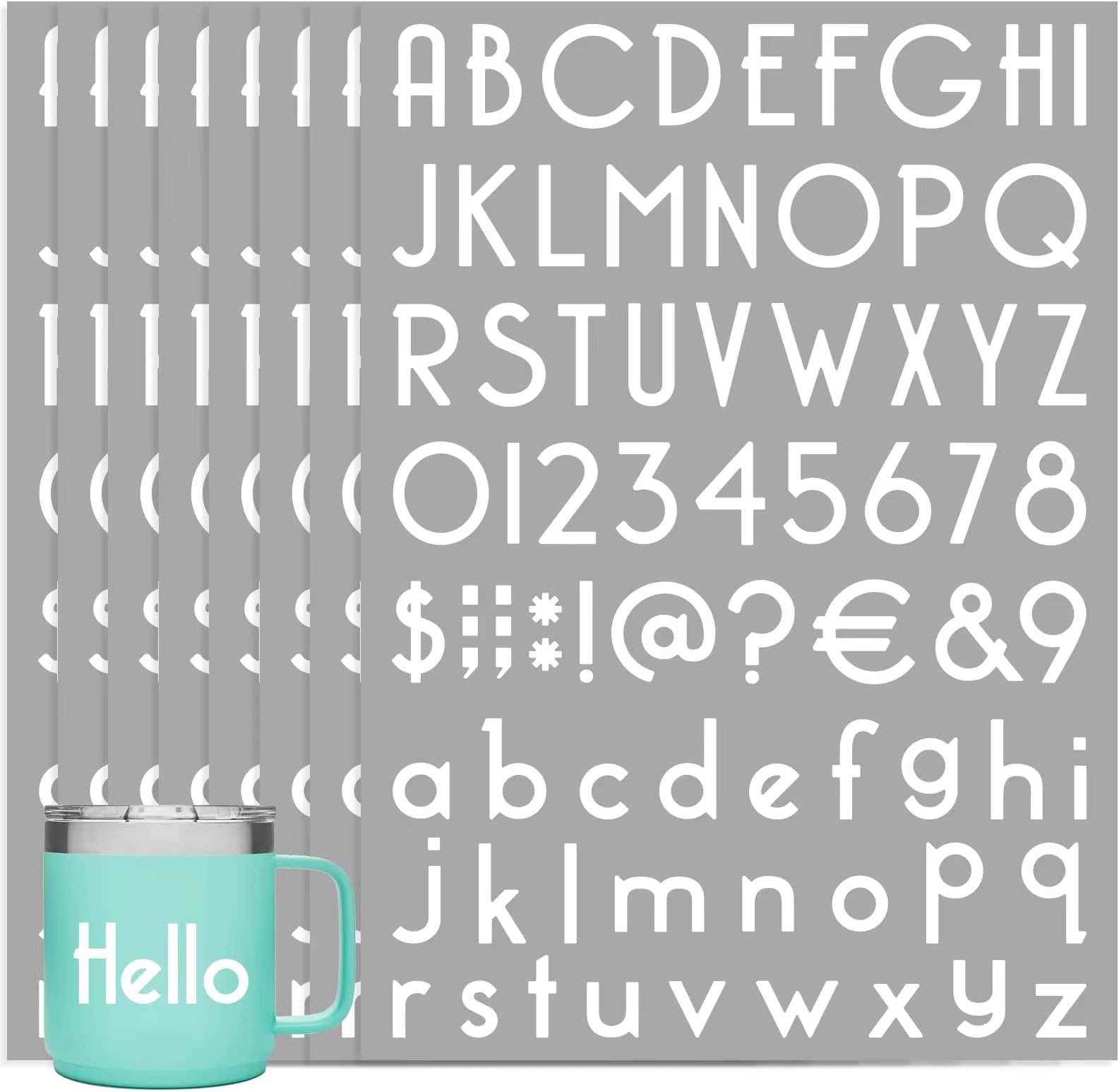 Amazon.com: Stick on Vinyl Lettering, Numbers, Self Adhesive Reflective ...