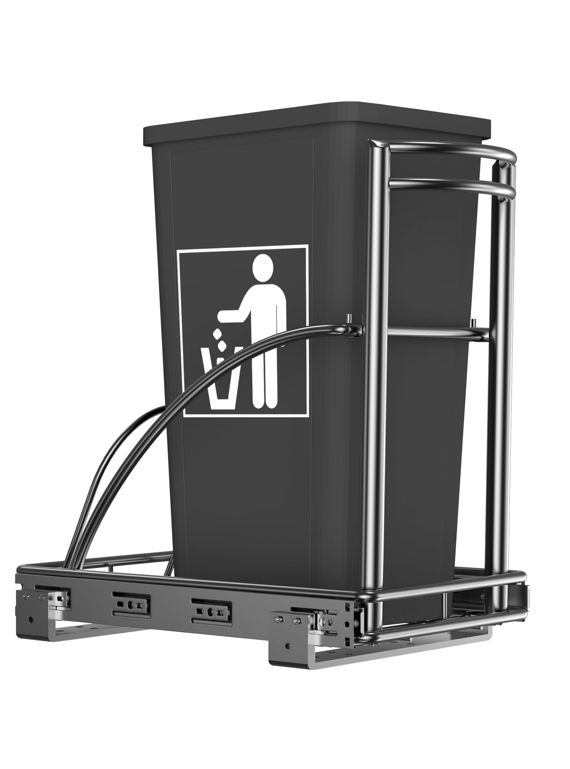 ANASTA Pull Out Trash Can Under Cabinet, Under Sink Trash Can Slide Out ...