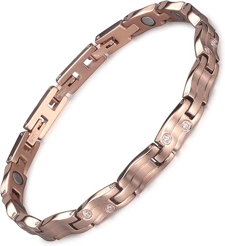 Amazon.com: RainSo Women's Magnetic Bracelet, Stainless Steel Meteor ...