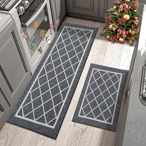 Amazon.com: BEQHAUSE-Kitchen-Rugs-Non-Slip-Kitchen-Mats-for-Floor ...