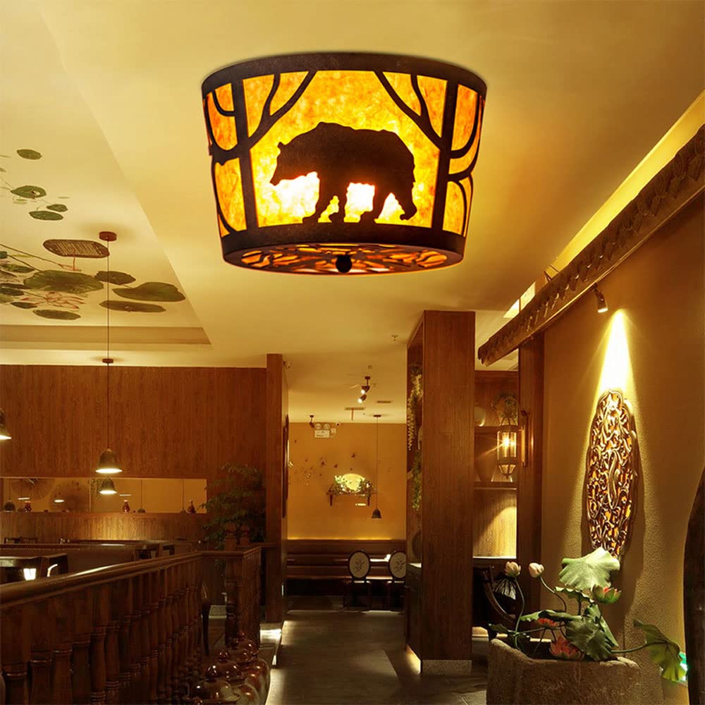 Western Style Ceiling Lights White Resin Metal Chandelier, Western