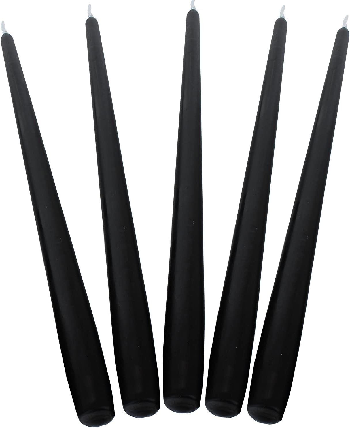 10 Bolsius Black Non Drip Dinner Taper Candles, 25cm, 7.5hrs : Amazon ...