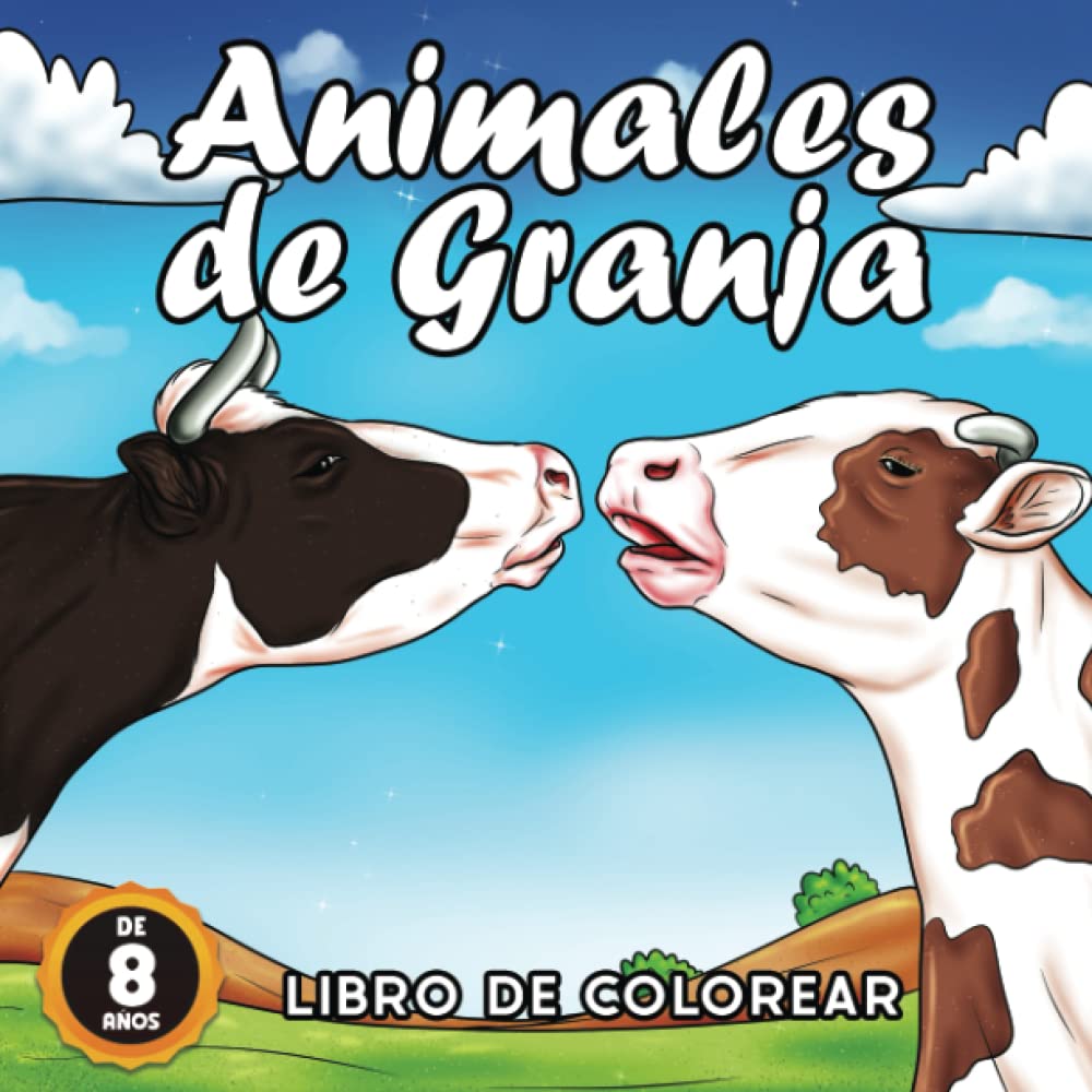 Buy Animales de granja: Libro de colorear antiestrés para niños a ...