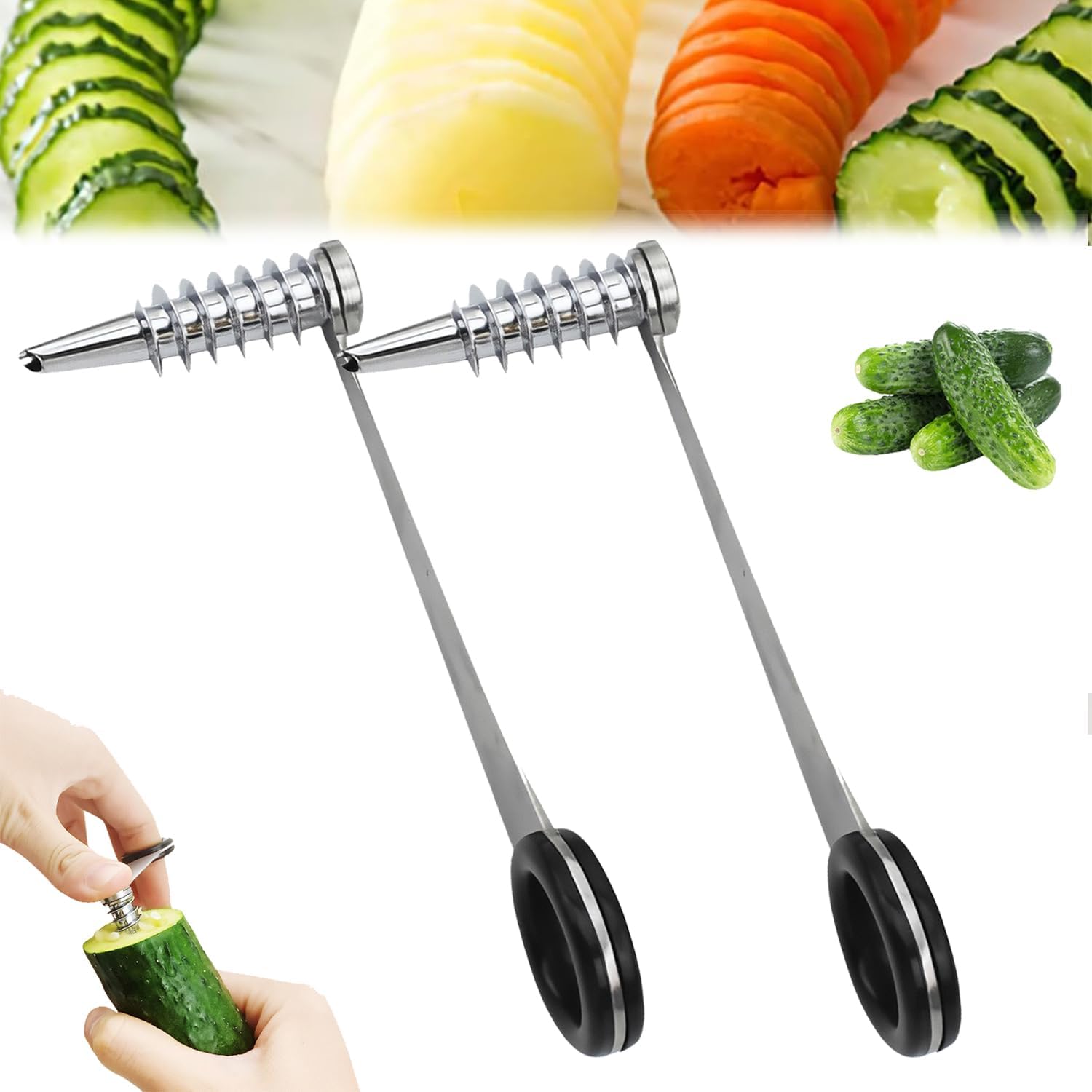 Amazon.com: Spiral Cutter, Stainless Steel Spiral Cutter for Veggies ...