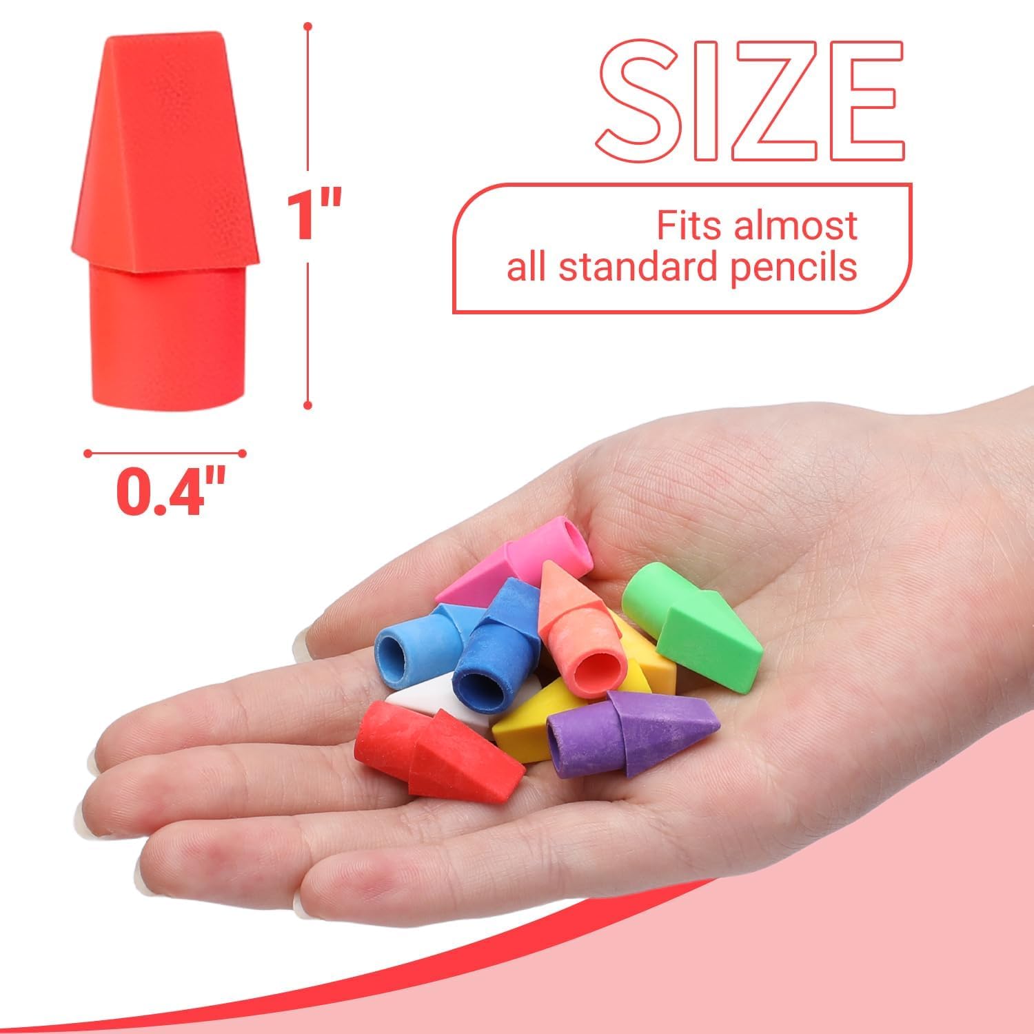 Snapklik.com : Erasers, 125 Pack Pencil Top Erasers For Kids Bulk ...