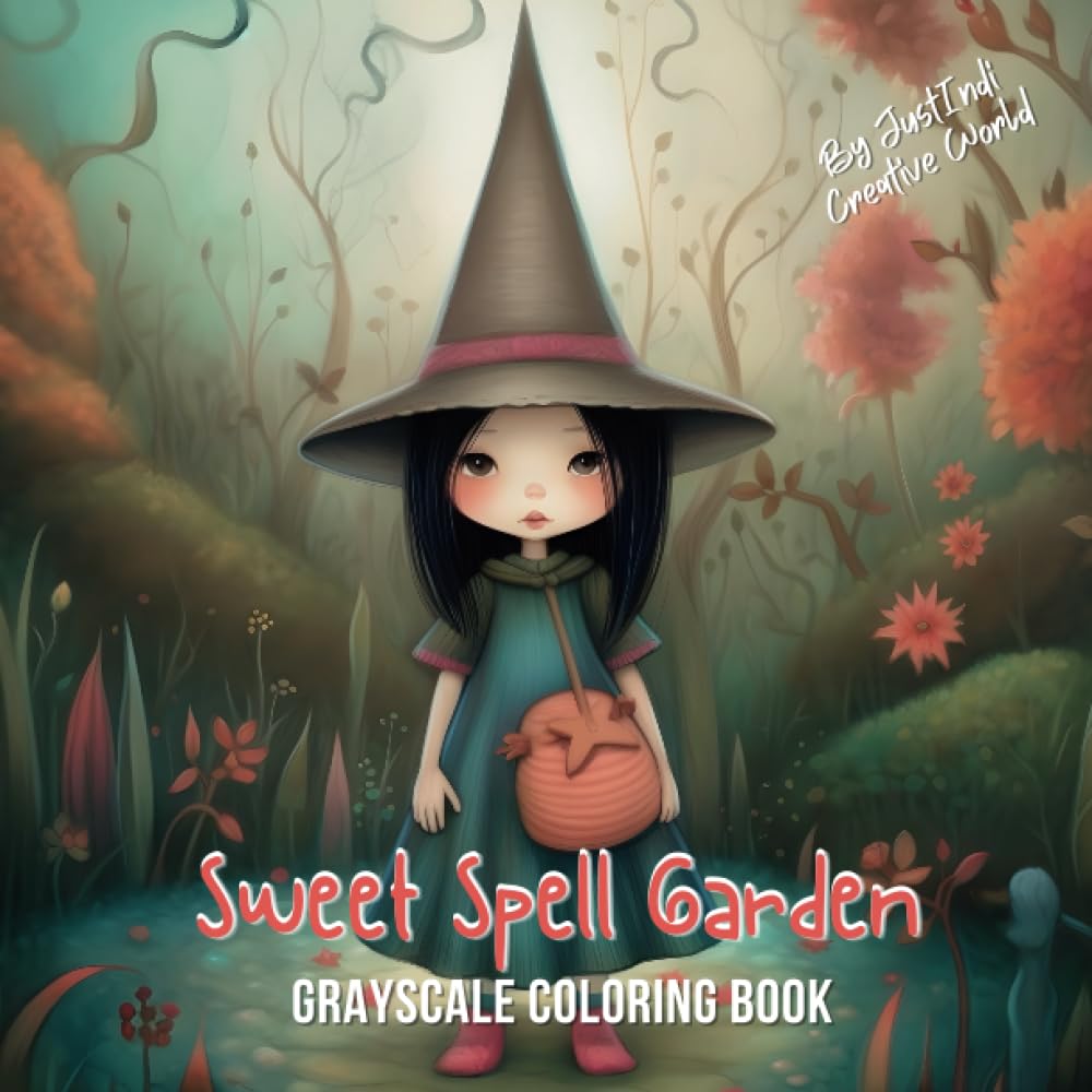 Amazon.com: Sweet Spell Garden, Grayscale Coloring Book: A Magical ...