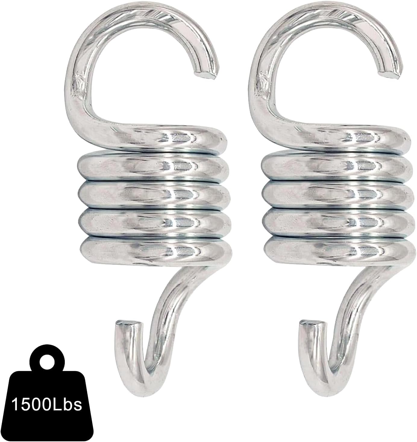 Amazon.com: Porch Swing Springs Hammock Chair Hooks - 2Pcs 1500Lbs ...