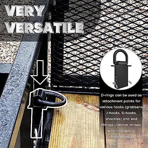 Snapklik.com : VONLX Stake Pocket D Rings 4Pcs 18000lbs Heavy Duty ...