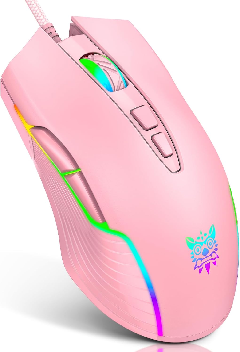 Amazon.com: ONITOON Pink Wired Gaming Mouse, USB Optical Computer Mice ...