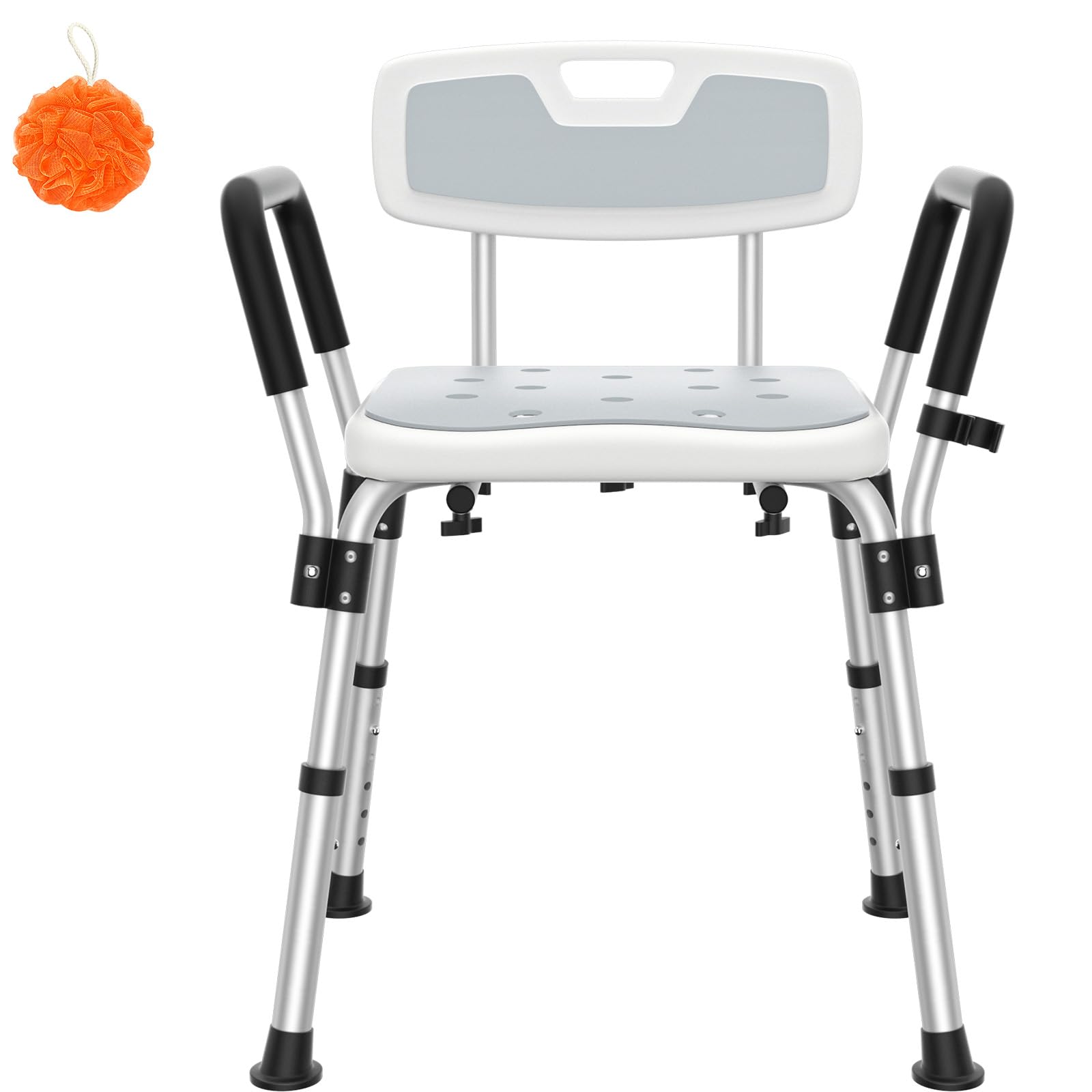 Amazon.com: Kicimpro Shower Chair for Elderly and Disabled, 10 Mins ...
