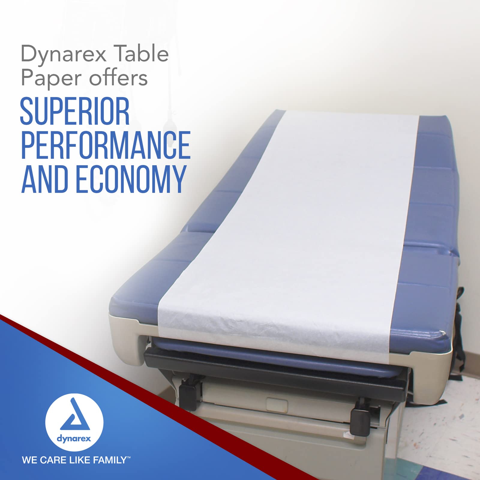 Snapklik.com : Dynarex White Smooth Table Paper - Box Of 12 Roll