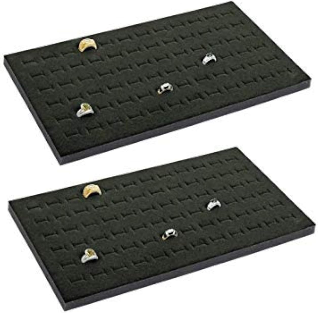 Amazon.com: 5Pack Black Velvet Ring Organizer Foams Earring Storage Box ...