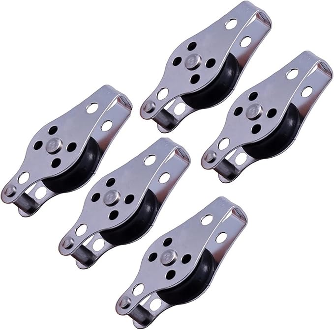 Amazon.com: TECHPO Pulleys Stainless Steel Pulley Blocks Rope Pulley ...