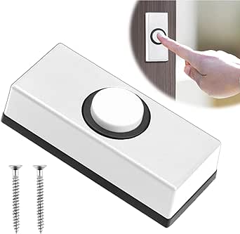 Wired Bell Push Button, Universal White Wired Doorbell Button with 2Pcs ...