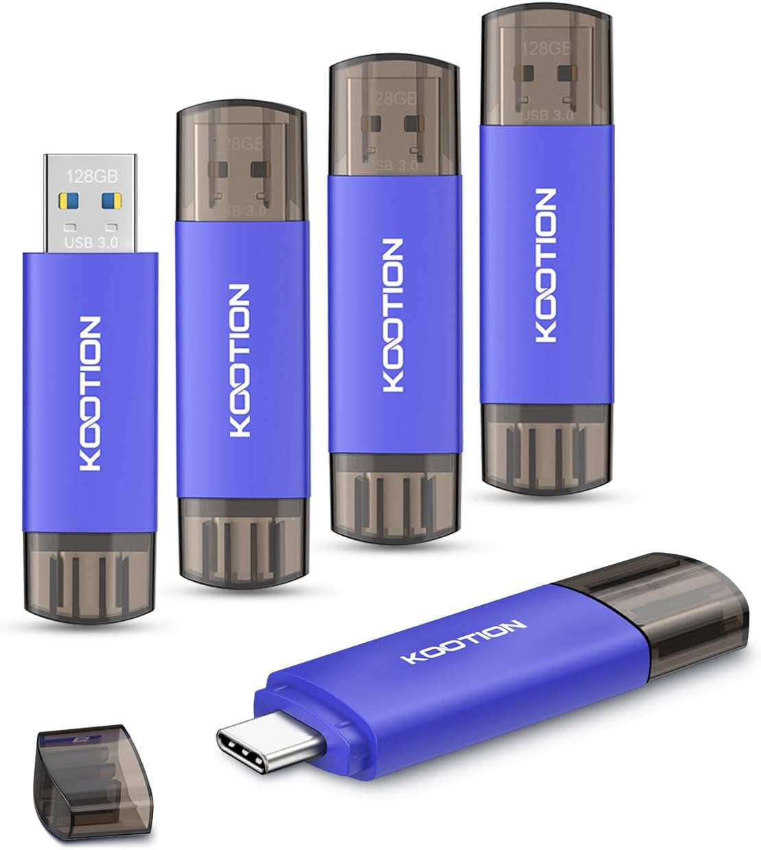 Amazon.com: 128GB USB C Flash Drive 5-Pack, KOOTION 2-in-1 Type-C Flash ...
