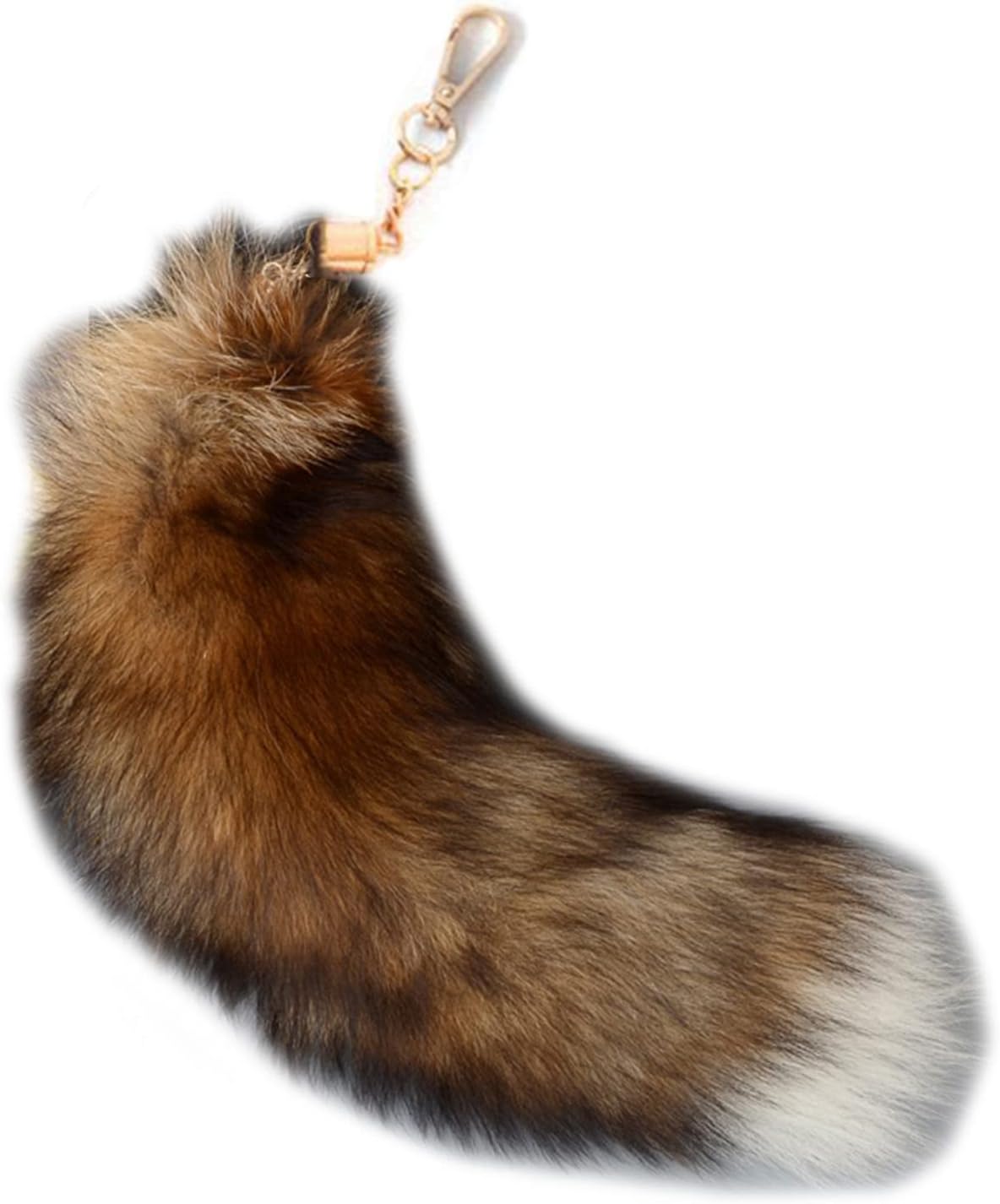 PGthree Cute Fox Animal Tail Keychain Fur Pendant Key-Chain Bags Charm ...