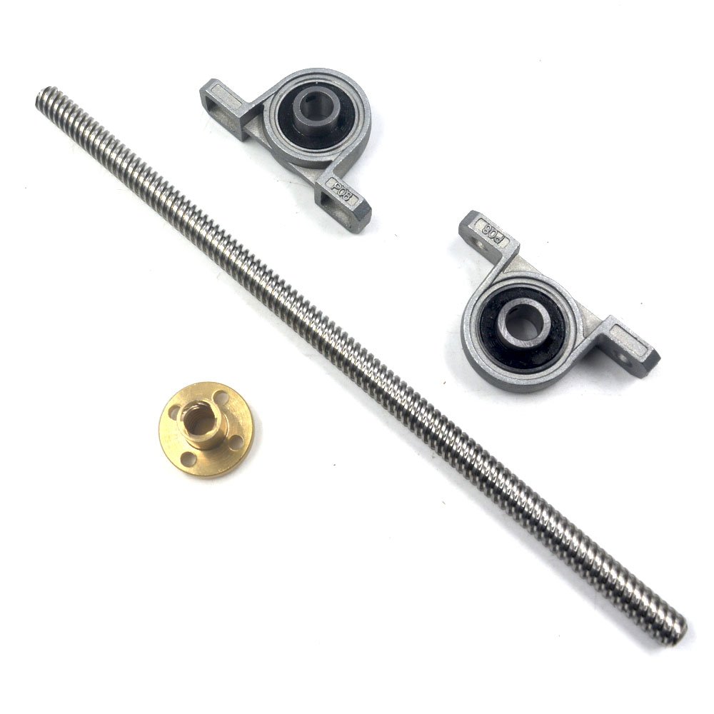 T8 Lead Screw Kit, Mergorun 200mm Length 8mm Dia Silver Vertical 2mm ...