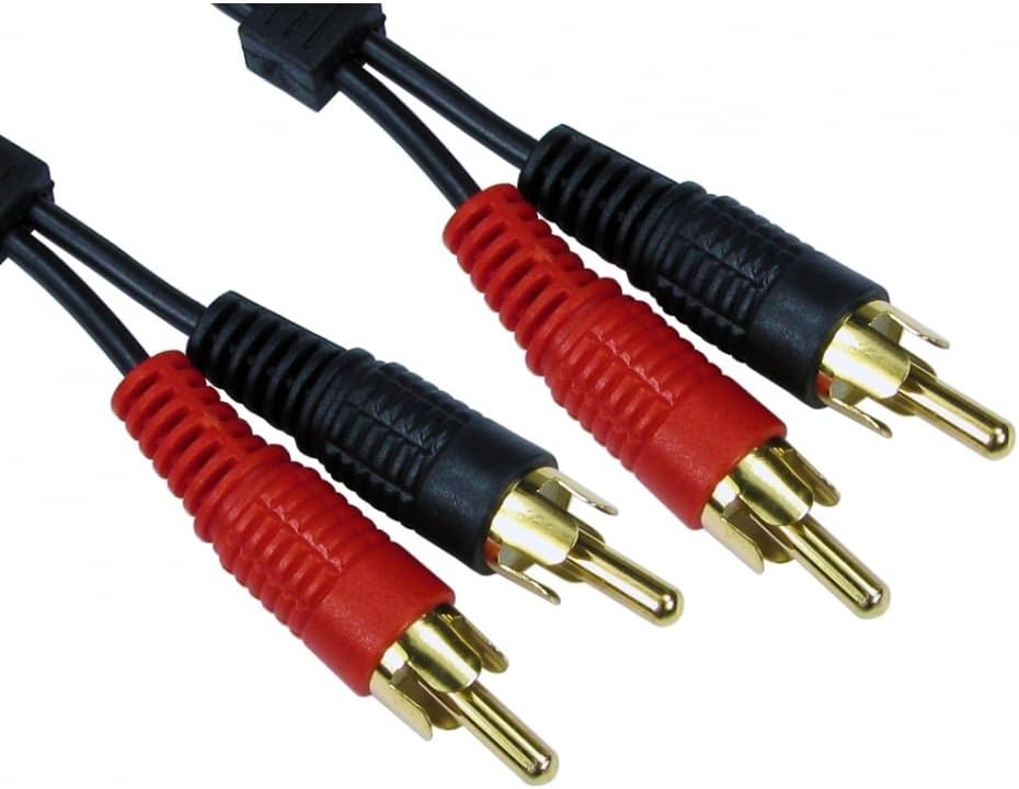Aptii 2 x RCA/Phono Plugs to 2 X RCA/Phono Plugs GOLD 1.2 Mtr Audio ...