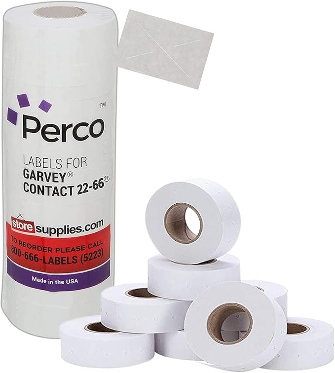 2216 White Pricing Labels for Garvey 22-66/22-77/22-88 Two Line Pricing ...