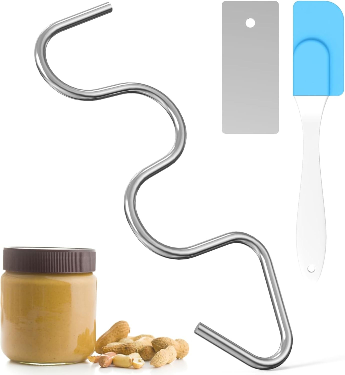 Amazon.com | Wihteuy Peanut Butter Stirrer, Stainless Steel Peanut ...