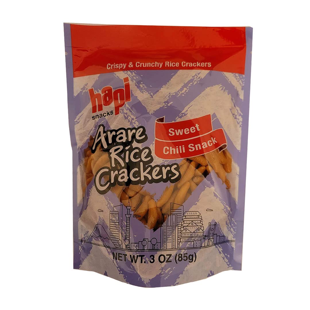 Amazon.com: Hapi Chili Bits (3oz). Light and crispy spicy rice cracker ...