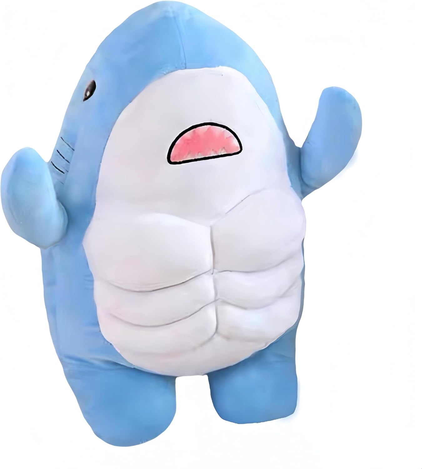 Muscle Shark Stuffed Animal - Cute 3D Muscle Shark Pillow Plush Toy ...
