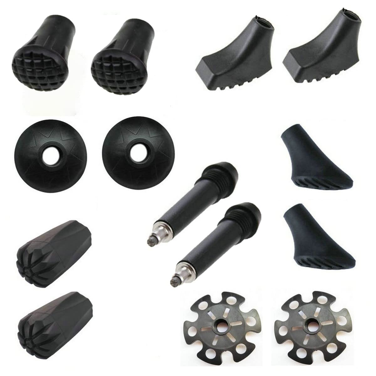 HOUSON Walking Stick Rubber Ends Set, Walking Rubber Buffer Pad Pole ...