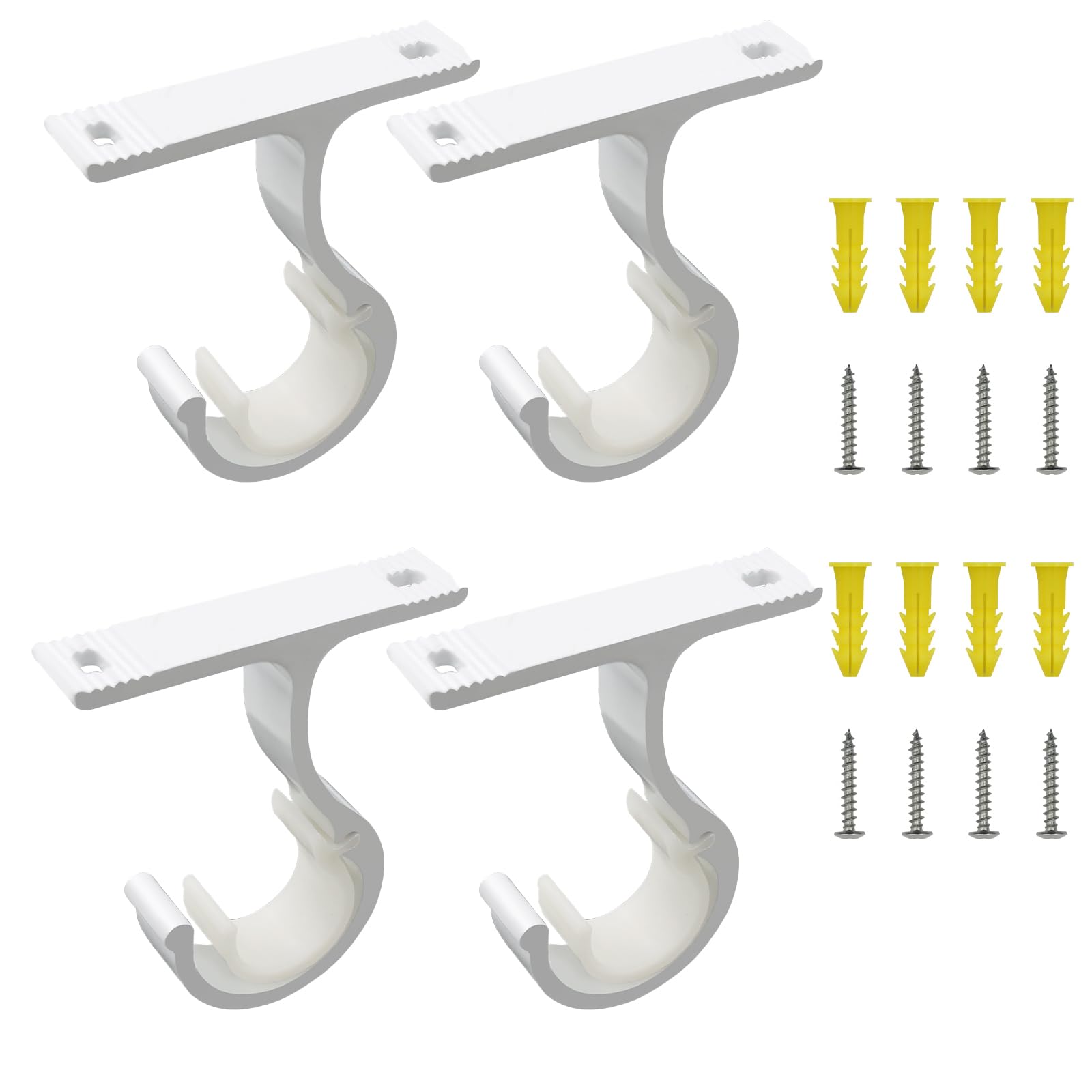 4PCS Heavy Duty Aluminum Alloy Fixing Rod Bracket, Scettar Weathered ...