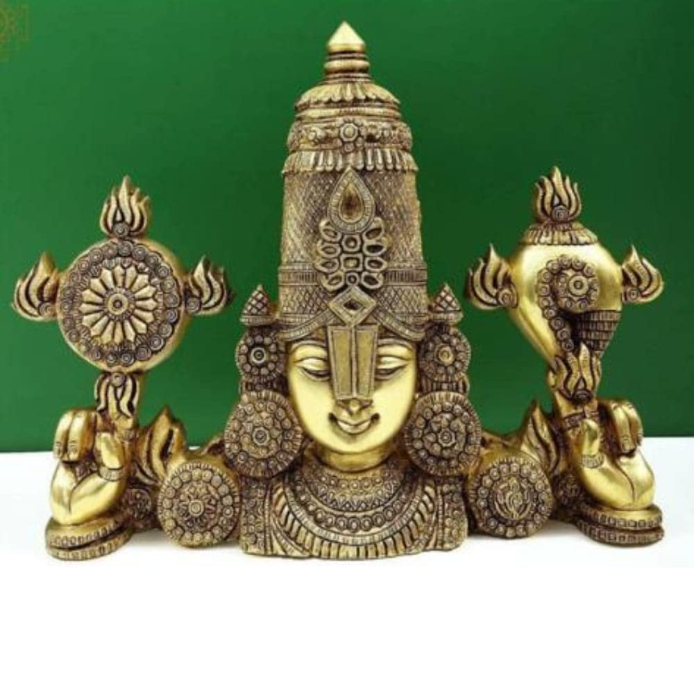 Buy ARTSIKIA Brass Tirupati Balaji Statue | Golden Lord Venkateswara ...